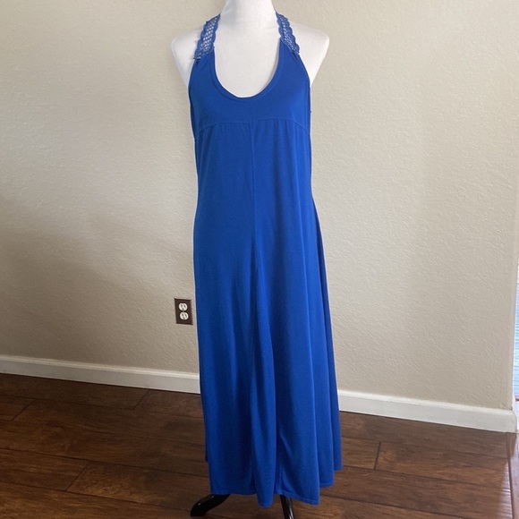 Linea Donatella | Dresses | Linea Donatella Blue Maxi Dress Size Small ...